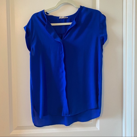 Pleione | Tops | Pelion Deep Blue Work Tee Short Sleeve | Poshmark